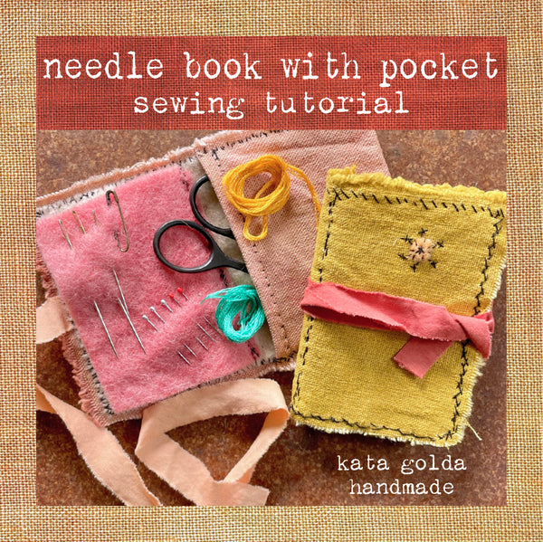 plant-dyed needle book with pocket – kata golda handmade
